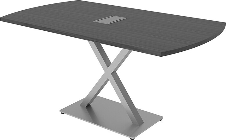 Skutchi Designs, Inc. 5 Ft Arc Rectangle Conference Room Table X Base With Electric Module ...