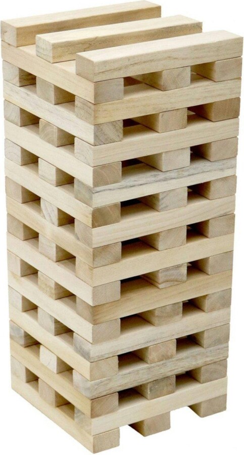 Oypla Giant Wooden Tumbling Tower Block Game - ShopStyle