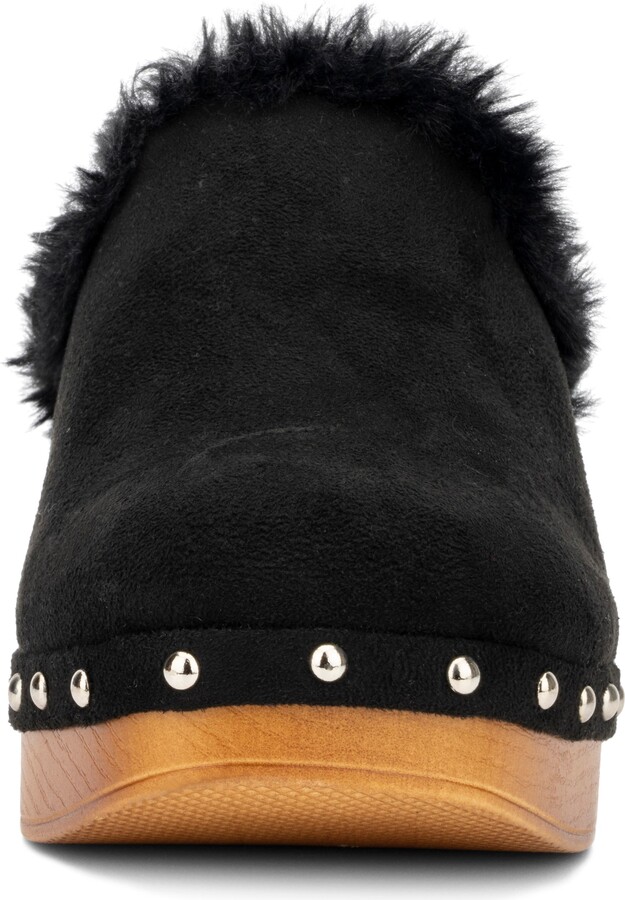 NEW YORK AND COMPANY Wynna Studded Faux Fur Lined Clog - ShopStyle
