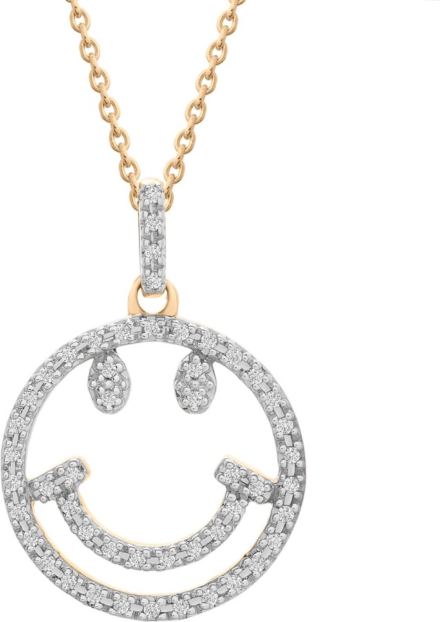 Miki & Jane Pio Smiley Diamond Pendant - ShopStyle Necklaces