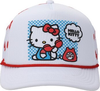 SANRIO Hello Kitty Phone Call Adult White Trucker Hat - ShopStyle