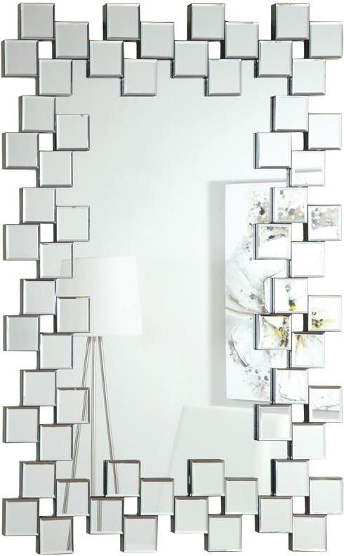 Coaster Co. of America Pamela Frameless Wall Mirror with Staggered ...