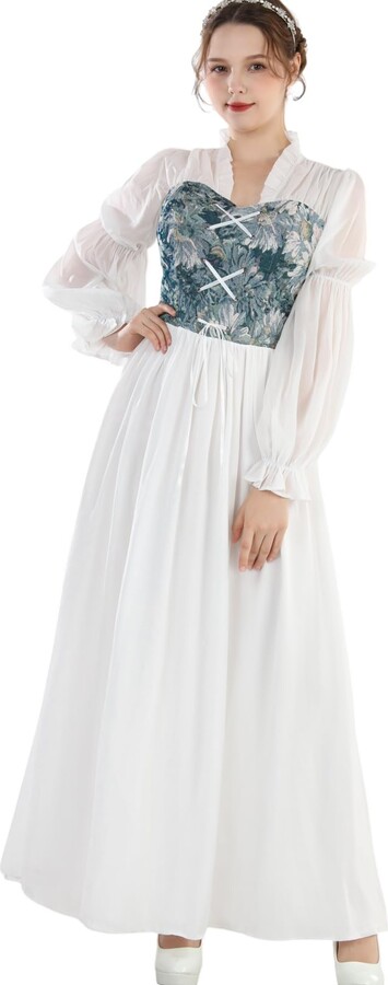 CR ROLECOS Renaissance Dress Women Medieval Renaissance Faire Dress ...