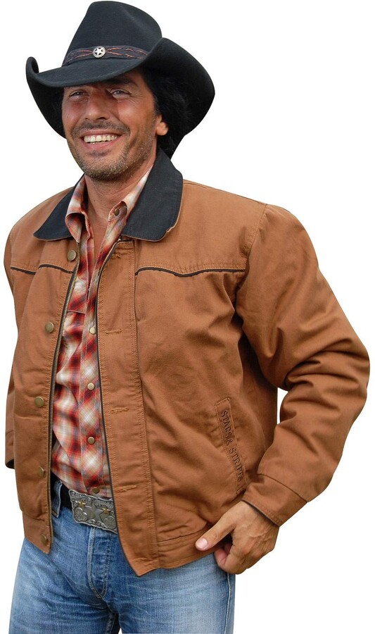 STARS & STRIPES Range Rider Men's Canvas Jacket Cowboy Country Western ...
