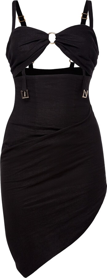 DIVALO Transylvania - Raisa Black Linen Cut-Out Dress - ShopStyle