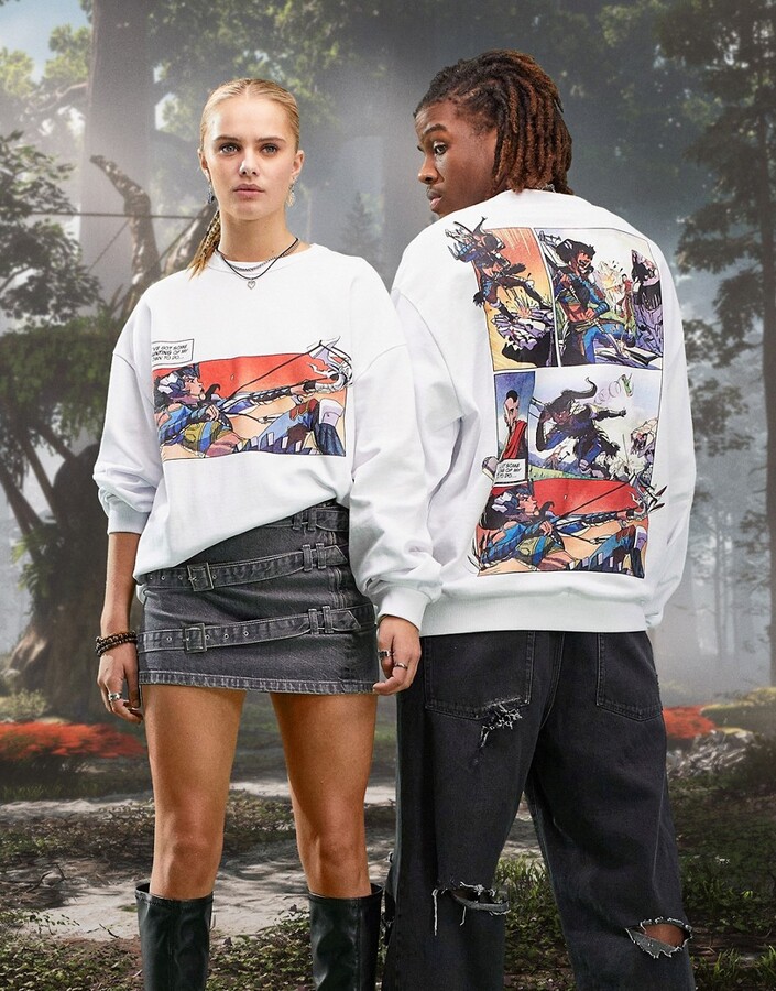 ASOS DESIGN ASOS X Horizon Forbidden West unisex oversized sweatshirt ...