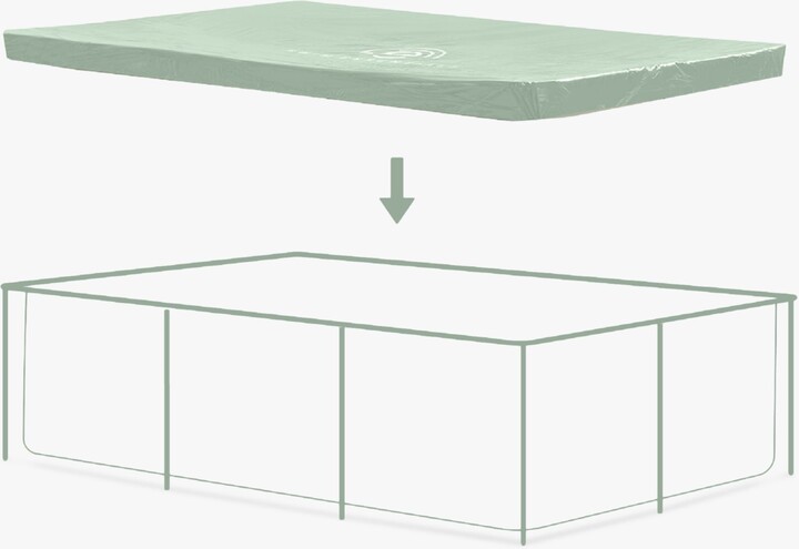 Swim Essentials Luxe Cover For 400cm Old Green Stripe Frame Pool ...