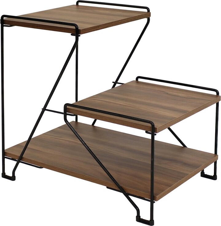 Sunnydaze 3-Tiered Woodgrain-Look Accent Table - ShopStyle
