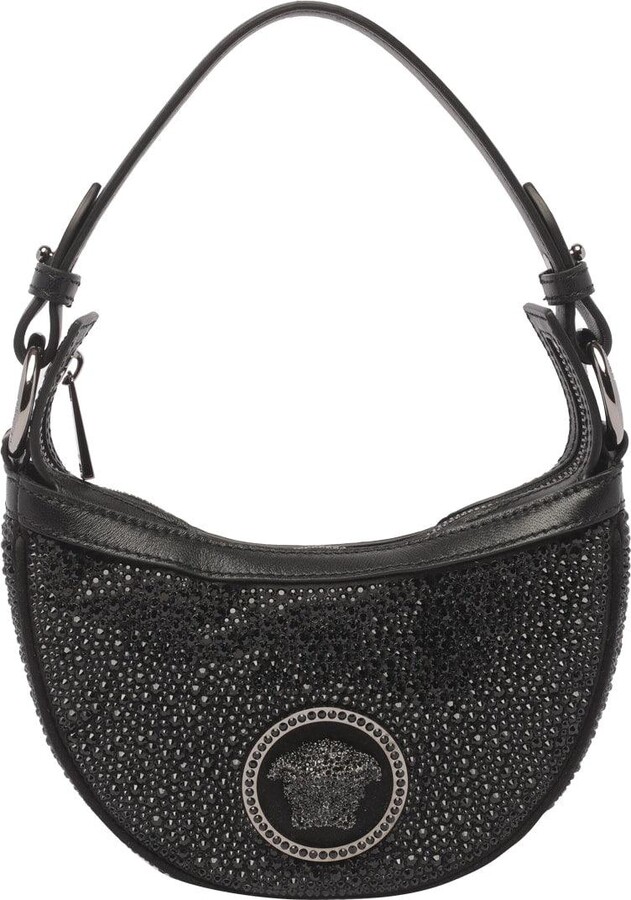 Versace Crystal Repeat Mini Hobo Bag Runway - ShopStyle