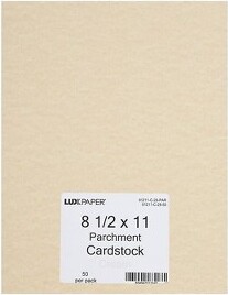 Lux Parchment 65 lb. Cardstock Paper 8.5" x 11" Cream Parchment 1000 ...