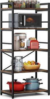 17 Stories 5-Tier Bakers Rack For Kitchen With Storage,Oven Shelf, Free ...