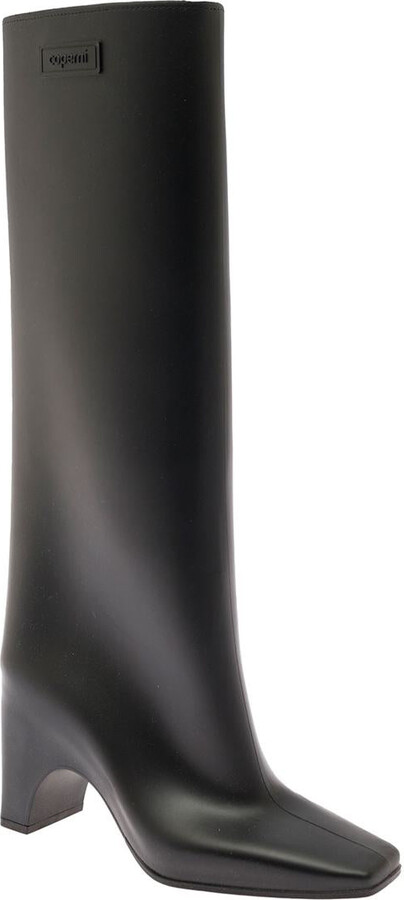 Coperni Black Boots with Tonal Embossed Logo in Rubber Woman - ShopStyle