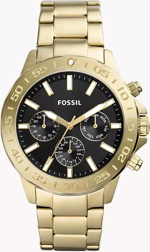 Fossil Outlet Bannon Multifunction Gold-Tone Stainless Steel Watch - ShopStyle
