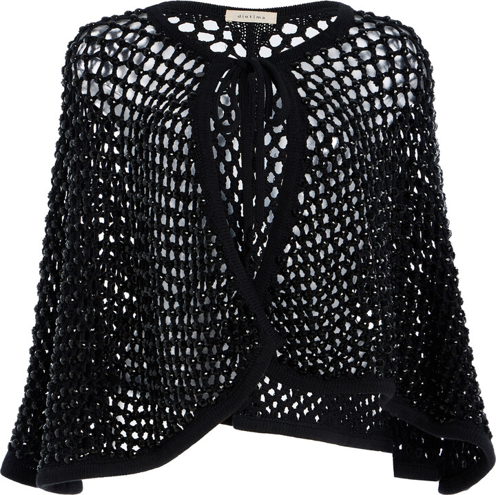 Diotima Embellished Knit Capelet - ShopStyle Jackets