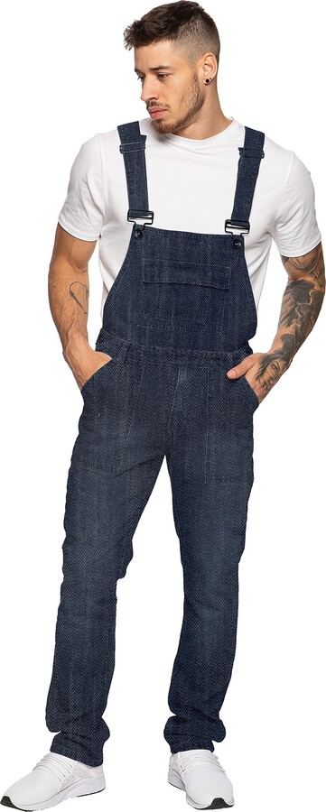 989Zé ENZO Mens Denim Jeans EZD390 Designer Cotton Dungarees Overalls ...
