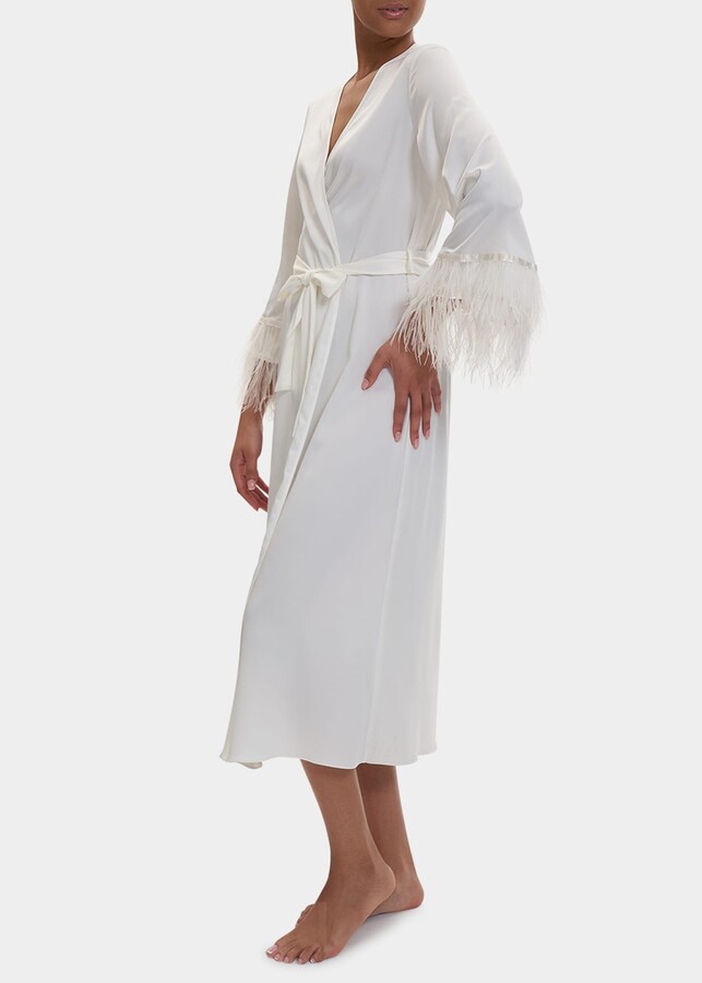 Rya Collection Swan Feather-Trim Robe - ShopStyle