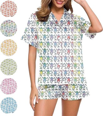MoliseMeotans Womens 2 Piece Roller Rabbit Pajamas Cute Monkey Pajamas ...