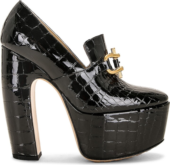 Bottega Veneta Madame Platform Pumps in Black - ShopStyle