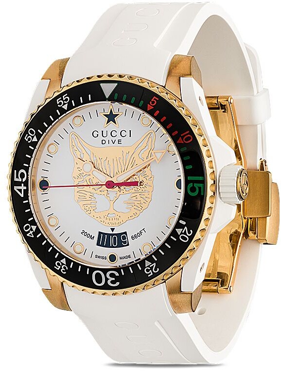 Gucci Dive Mystic Cat 40mm - ShopStyle Jewelry