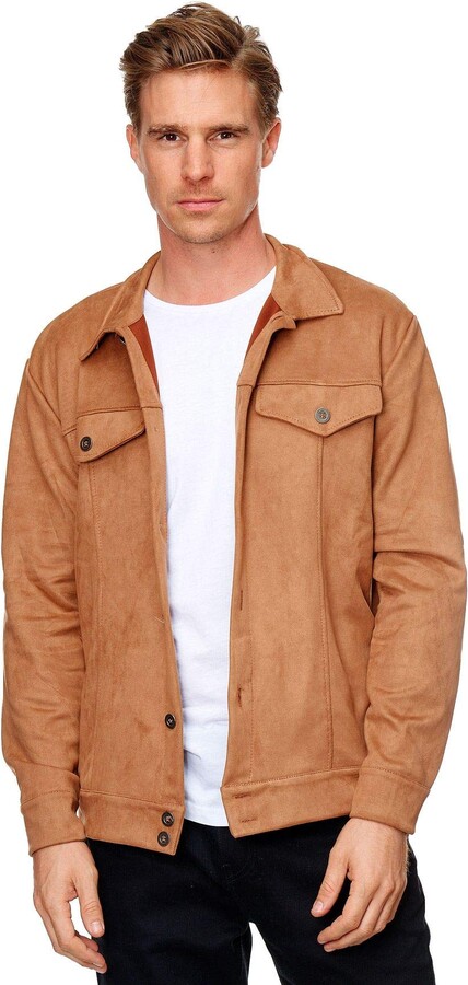 EGOMAXX Men Velour Blouson Transition Jacket Outdoor Suede Optics in ...