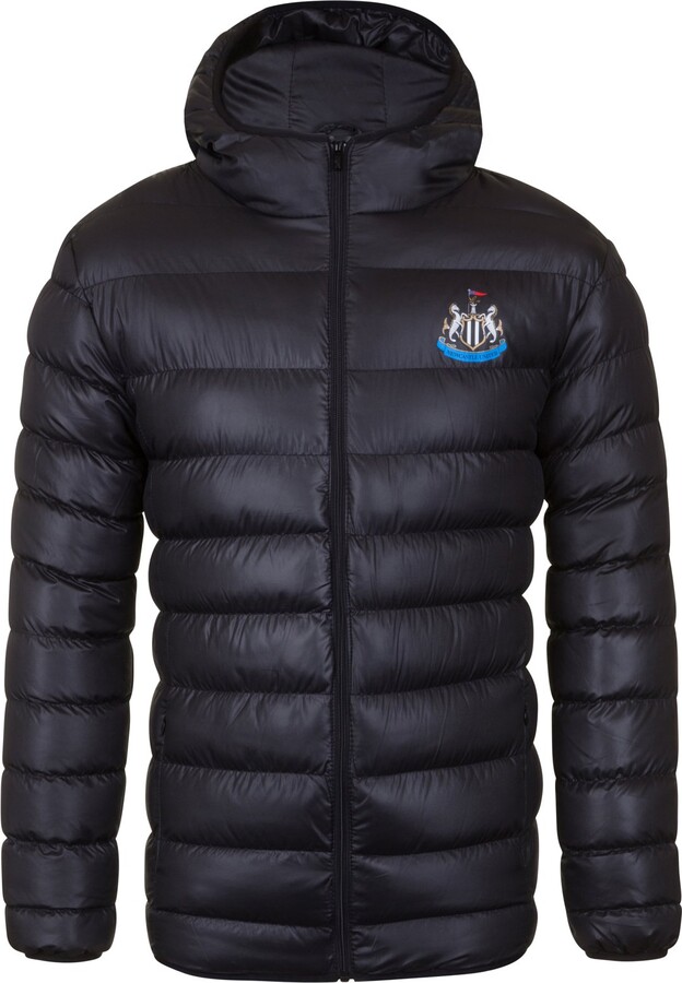 Newcastle United FC Official Football Gift Mens Quilted Hooded Winter ...