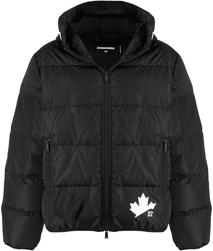 DSQUARED2 Logo Print Padded Jacket - ShopStyle