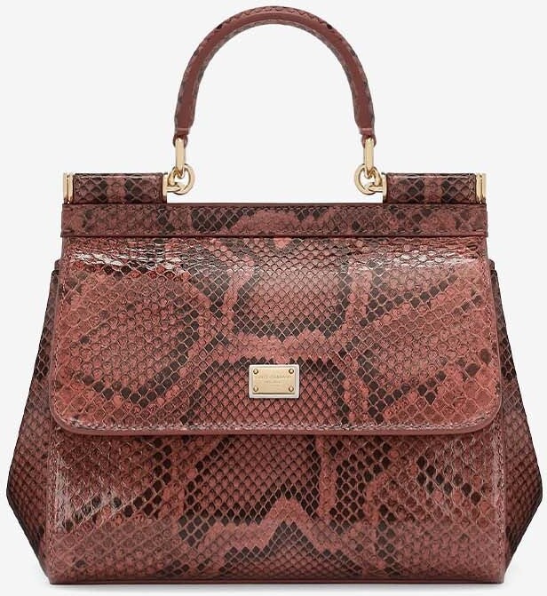 Dolce & Gabbana Medium Sicily Top Handle Bag in Python Leather - ShopStyle