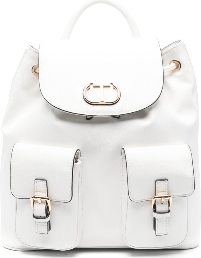 Twin-Set Logo-Plaque Backpack - ShopStyle