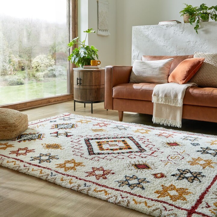 Dunelm Amal Wool Berber Rug Multicoloured - ShopStyle