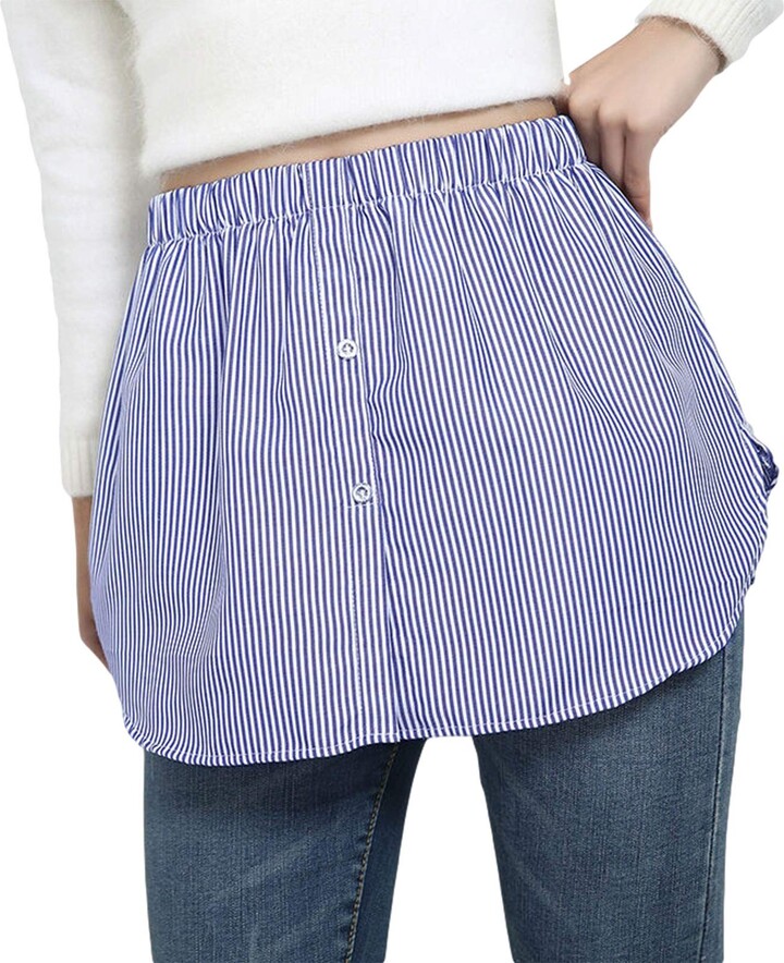 YILEEGOO Women Adjustable Layering Fake Top Lower Sweep - ShopStyle Skirts