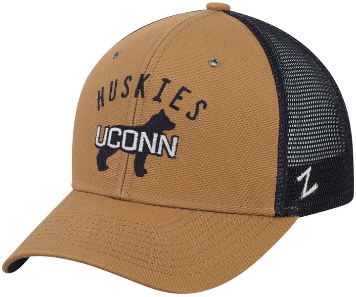 Men's Zephyr Khaki UConn Huskies Sahara Trucker Adjustable Hat - ShopStyle