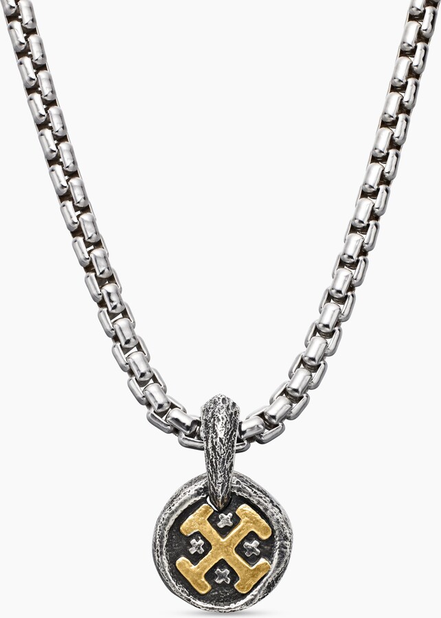 David Yurman Shipwreck Coin Amulet in Sterling Silver with 18K Yellow ...