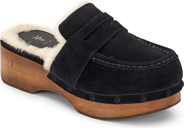 Frye Melody Genuine Shearling Platform Clog - ShopStyle