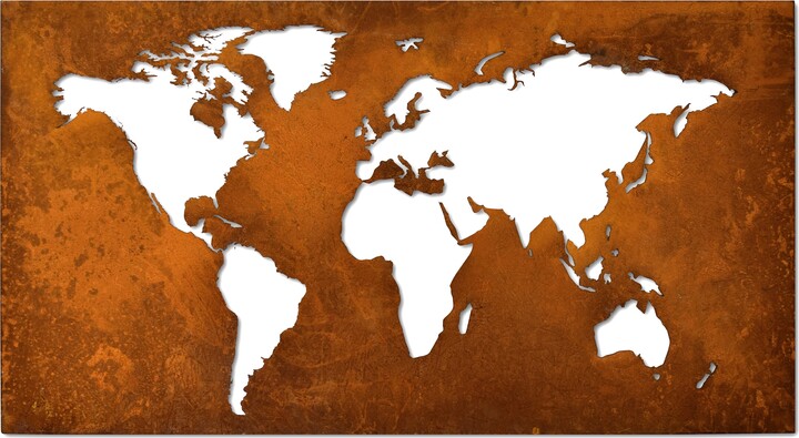 Etsy Metal World Map. Wall Map Industrial. Corten World Map. Art. Home ...