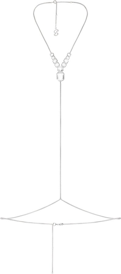 Swarovski X Skims Y Body Chain | Silver - ShopStyle Jewelry