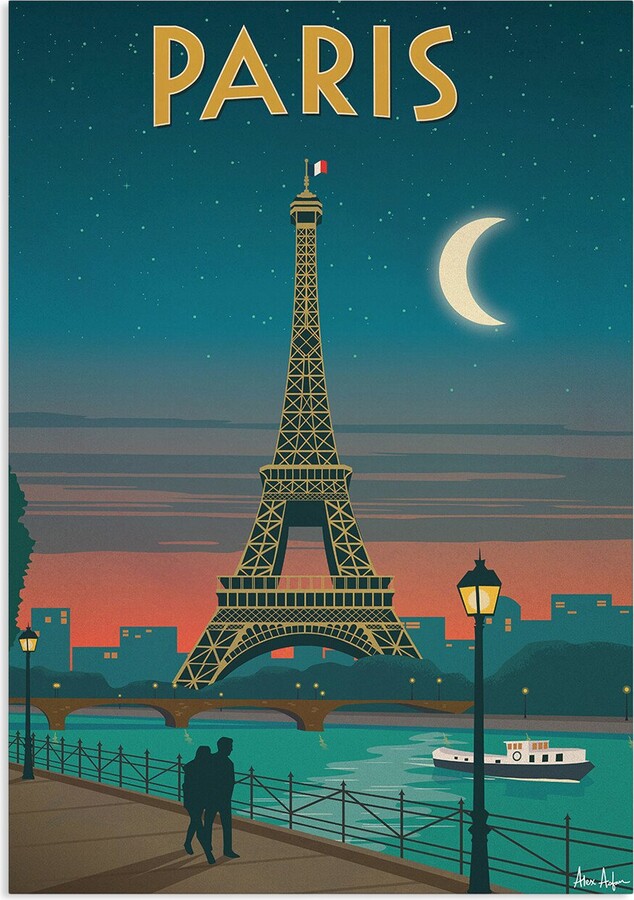 Sergeant Paper Alex Asfour Paris Moonlight Poster - ShopStyle Artwork