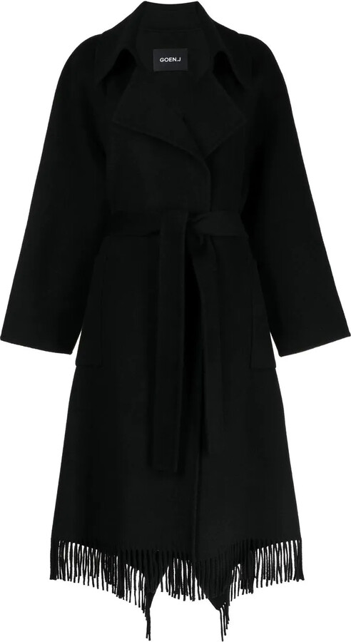 GOEN.J Double-Faced Fringed Coat - ShopStyle