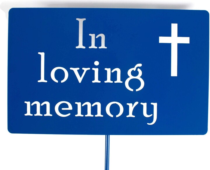 Etsy In Loving Memory Metal Garden Stake Grave Marker Memorial Cross ...
