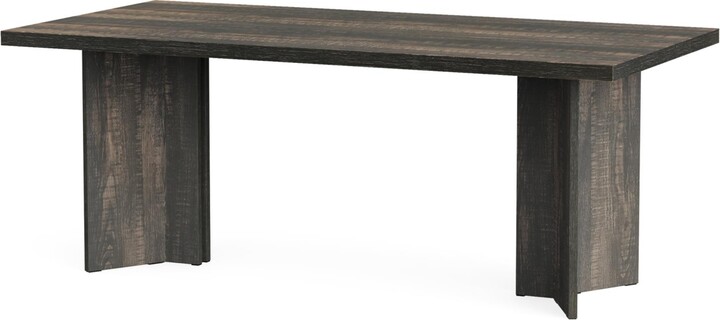 Tribesigns 63-inch Executive Desk, Vintage Office Computer Desk with ...