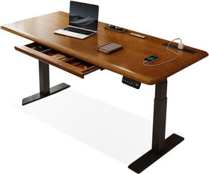 Wren Decors Nut-brown + Black Rectangular Hight adjustable Solid Wood ...