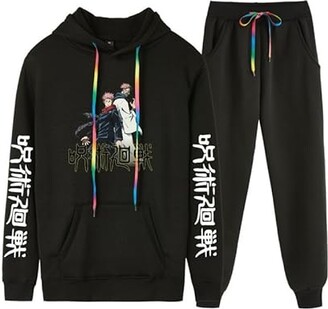 HongwenStore Anime Jujutsu Kaisen Gojo Satoru Hoodie and Jogger Pants ...
