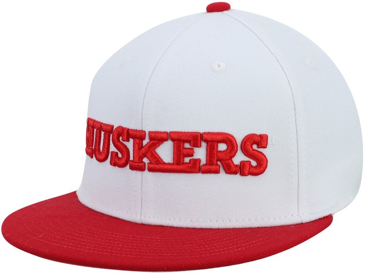 adidas Men's White/Red Nebraska Cornhuskers Flex Hat - ShopStyle