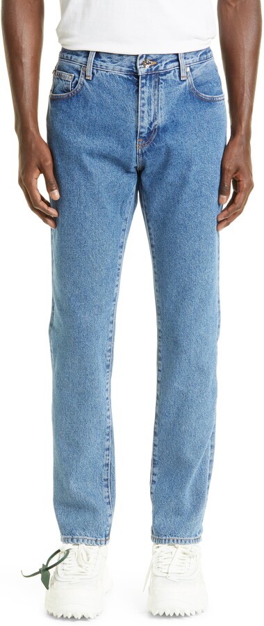 Off-White Men's Diagonal Outline Slim Fit Jeans - ShopStyle