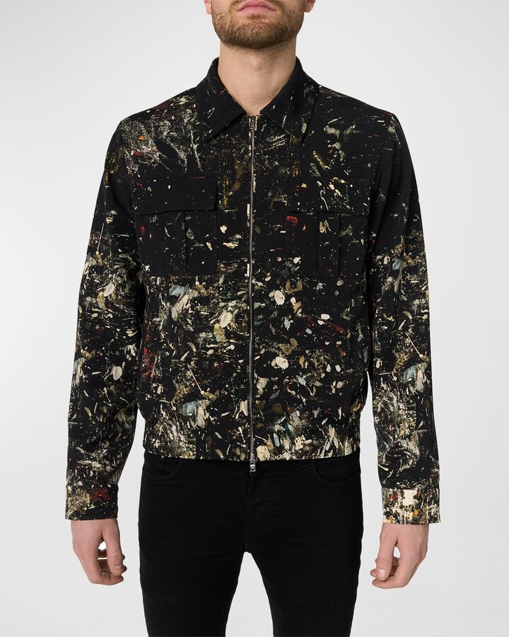 Amiri Men's Paint Splatter Zip-Front Jacket - ShopStyle