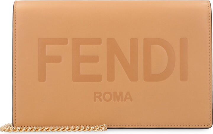 Fendi Roma Lettering Chain Wallet - ShopStyle