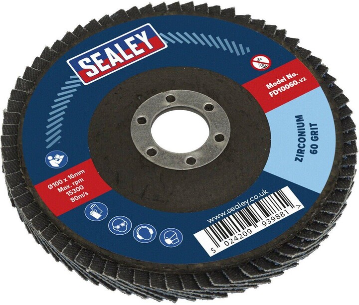 Loops 100mm Zirconium Flap Disc - 16mm Bore - Depressed Centre Disc ...