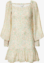 PRETTY LAVISH Libby off-the-shoulder crepe mini dress - ShopStyle