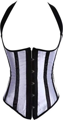 Josamogre sexy underbust Corset bustier halter stripe women basques ...