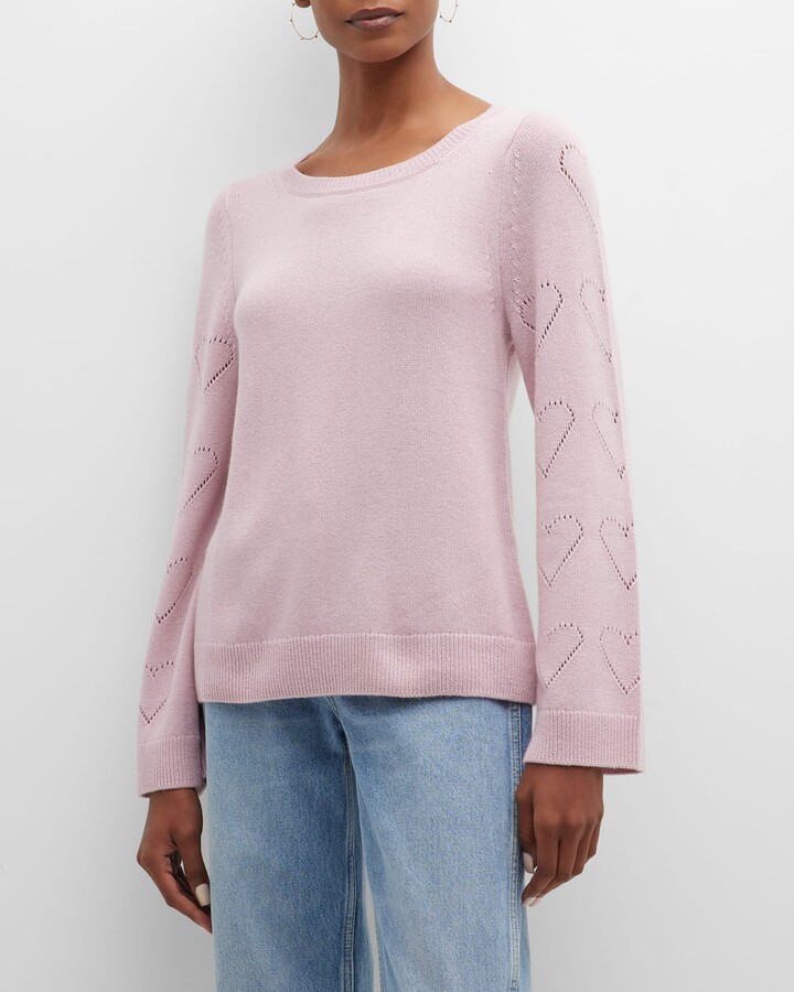 Splendid Bullock Heart Pointelle Sweater - ShopStyle