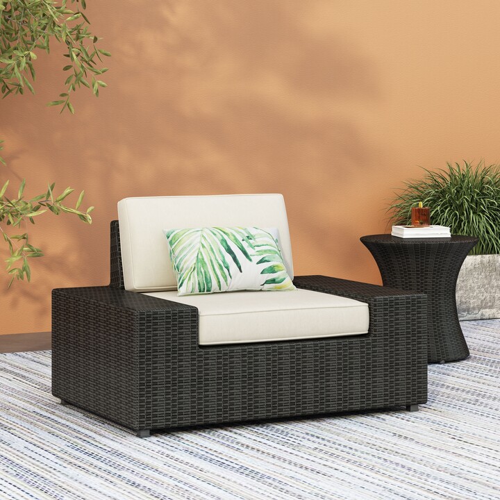 Vinform Wicker Faux Rattan Club Chair with Iron Frame - ShopStyle